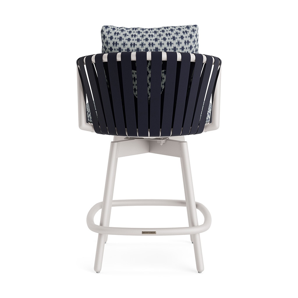 Oscar II Swivel Armless Counter Stool - Brown Jordan