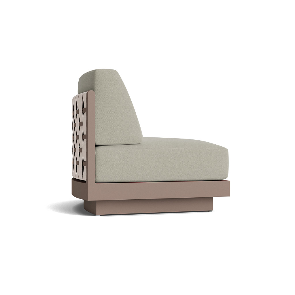 Huntley Curved Armless Chair - Brown Jordan