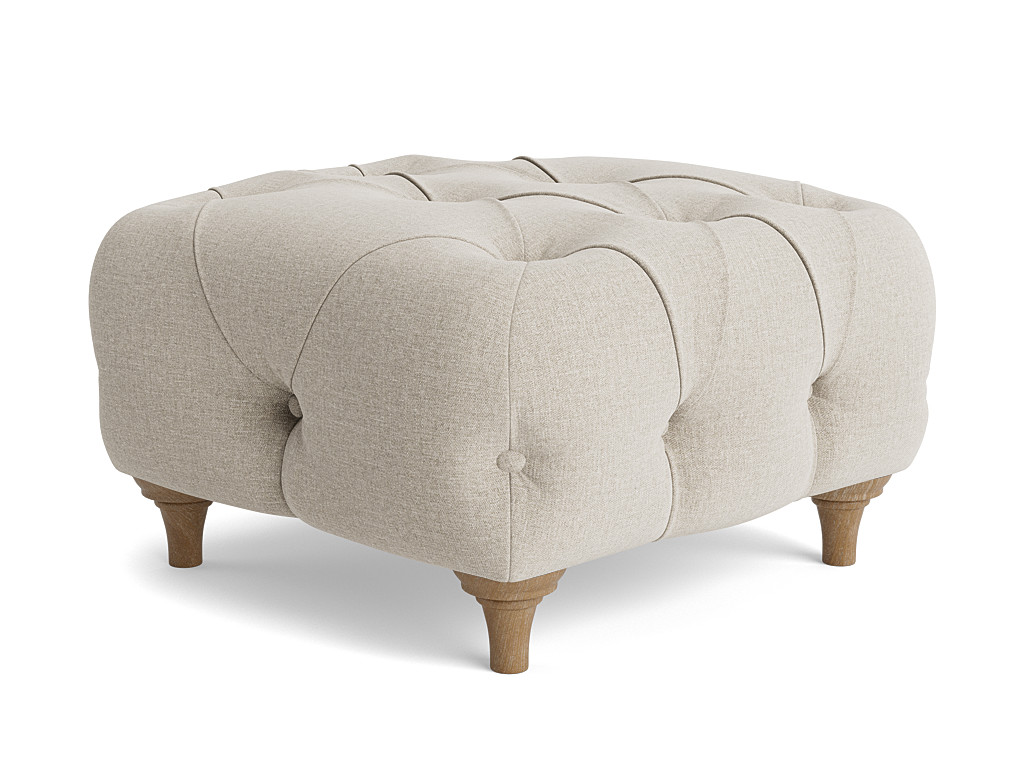 Treacle Footstool | Upholstered Deep Button Footstool | Loaf