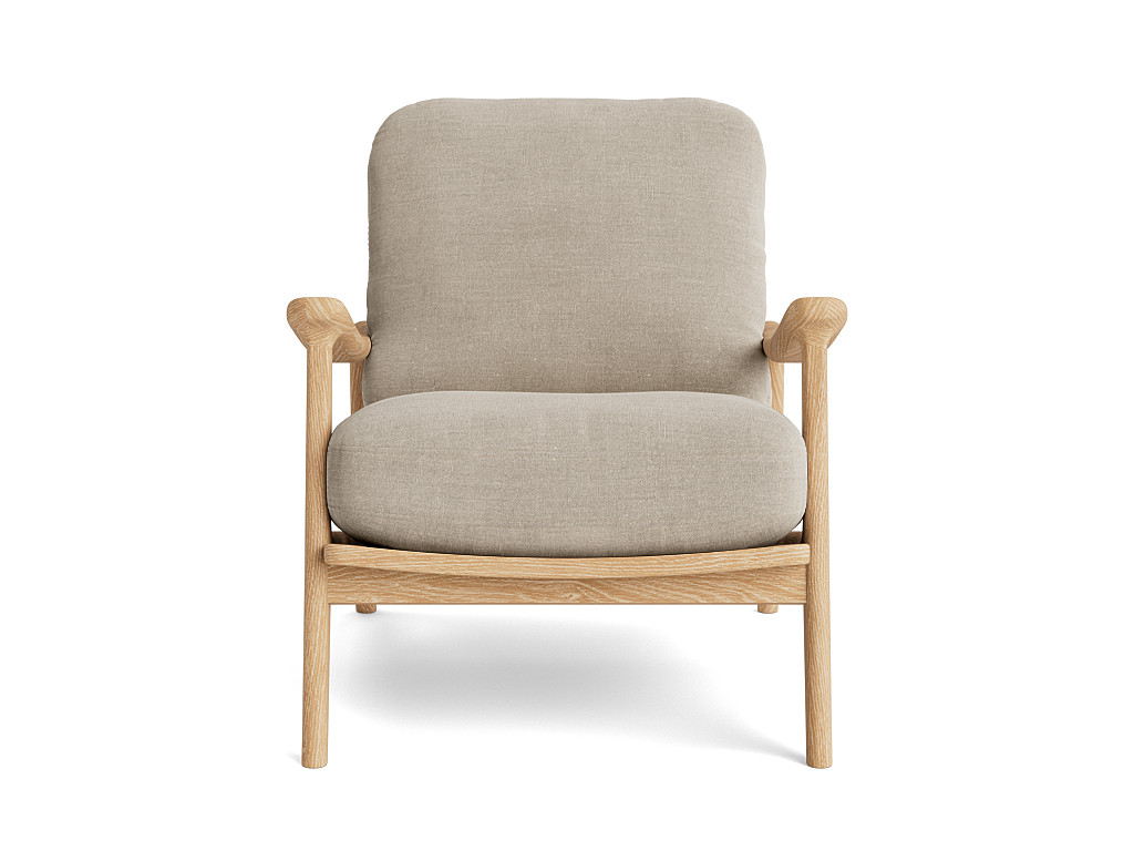 Squishbag Accent Chair | Wooden Armchair with Cushion | Loaf