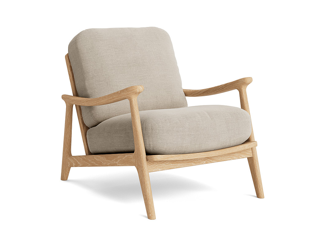 Squishbag Accent Chair in Whitewashed Oak | Wooden Armchair with ...