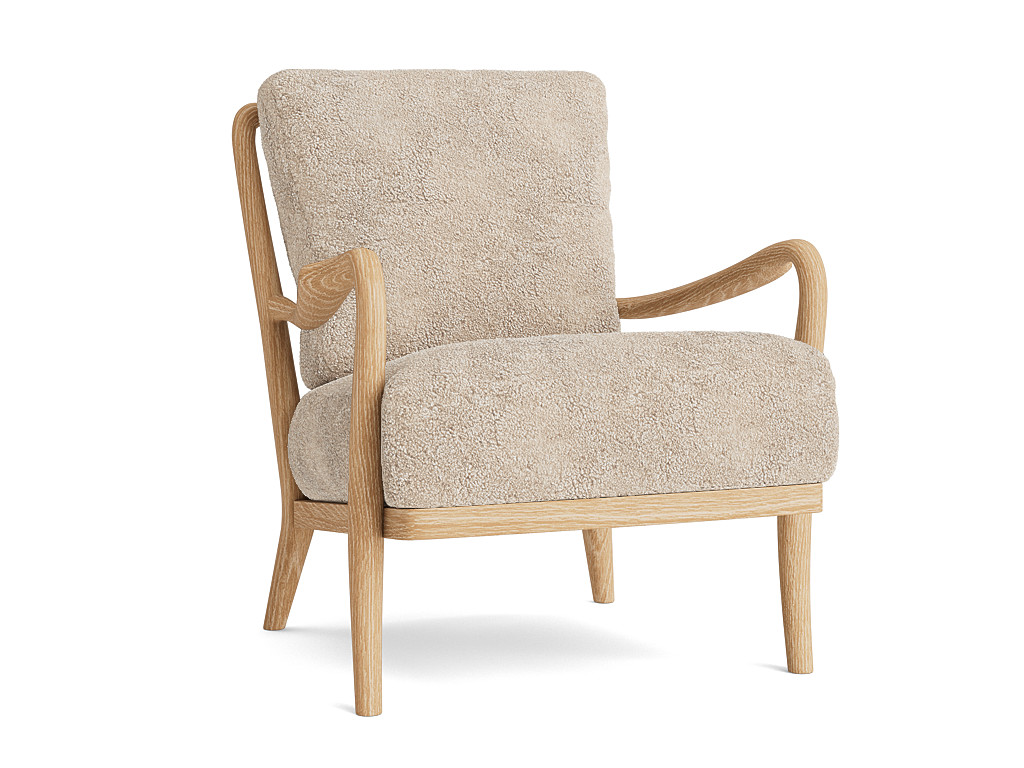 Shearer Chillback Accent Chair | Sheepskin Upholstered Accent Chair | Loaf