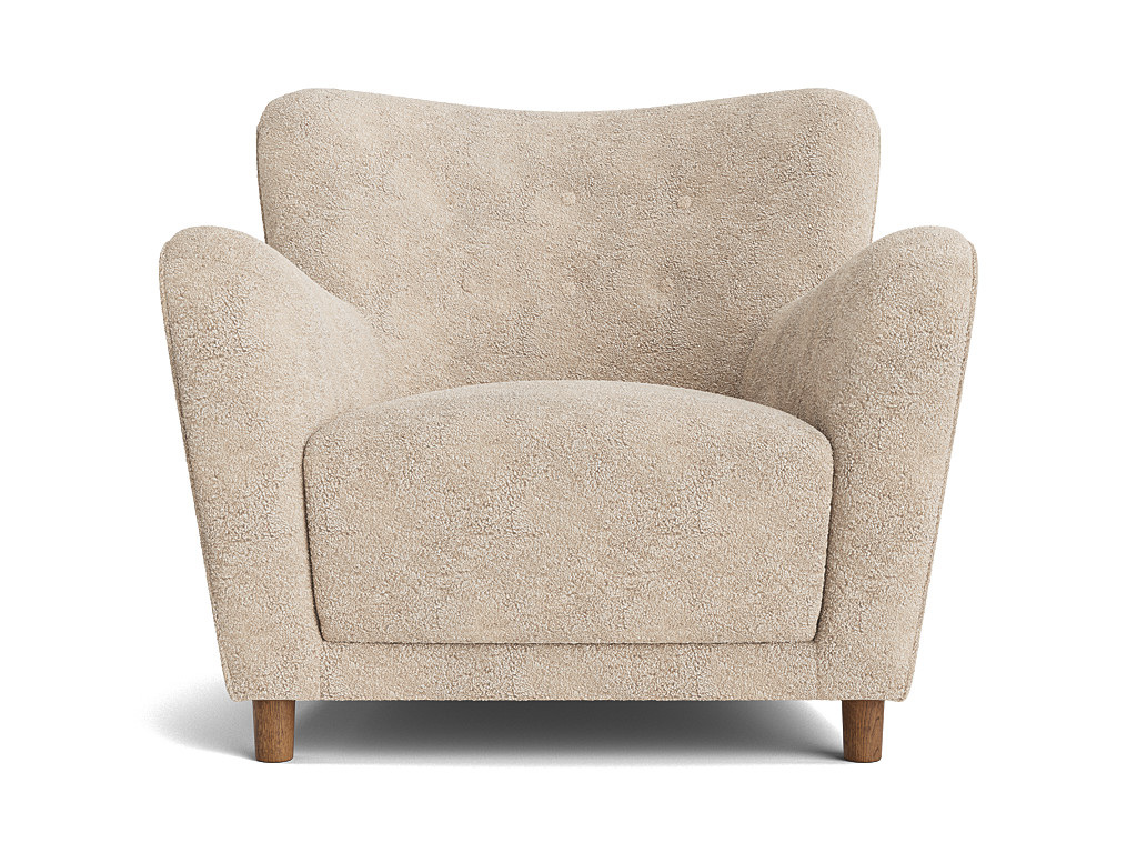 Shearer Chillback Accent Chair | Sheepskin Upholstered Accent Chair | Loaf