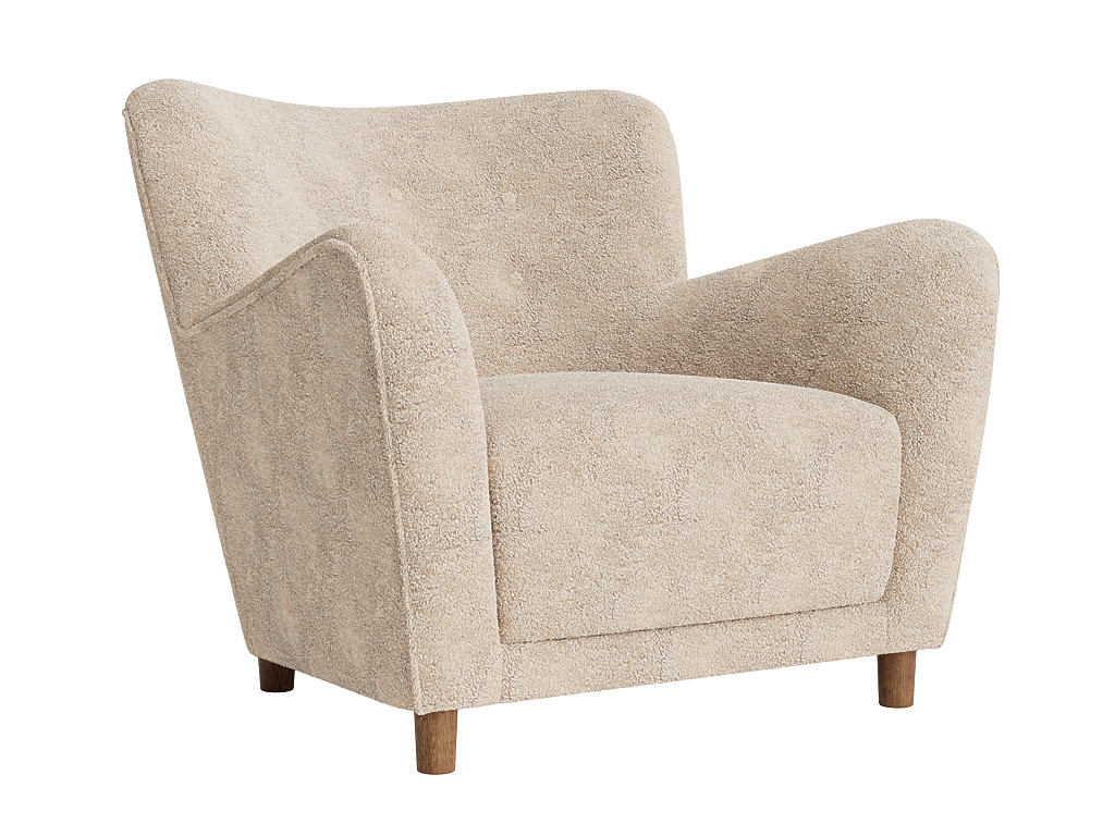 Shearer Chillback Accent Chair | Sheepskin Upholstered Accent Chair | Loaf