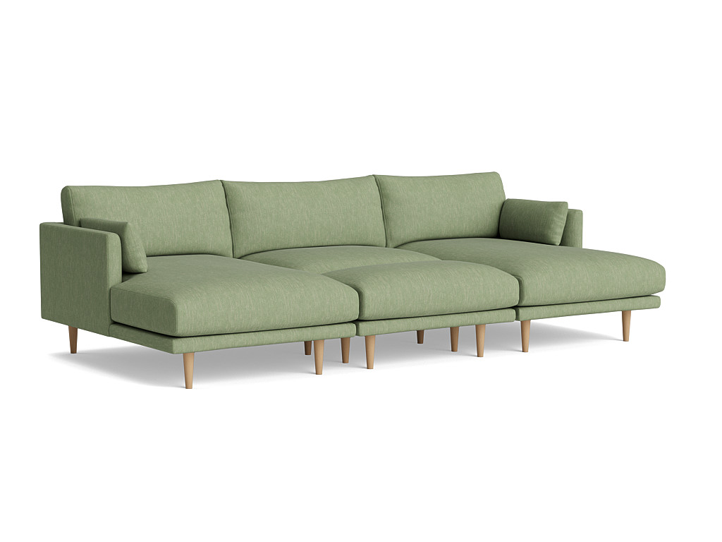 Jeffers Cinema Chaise | Minimalist Cinema U-Shape Chaise | Loaf
