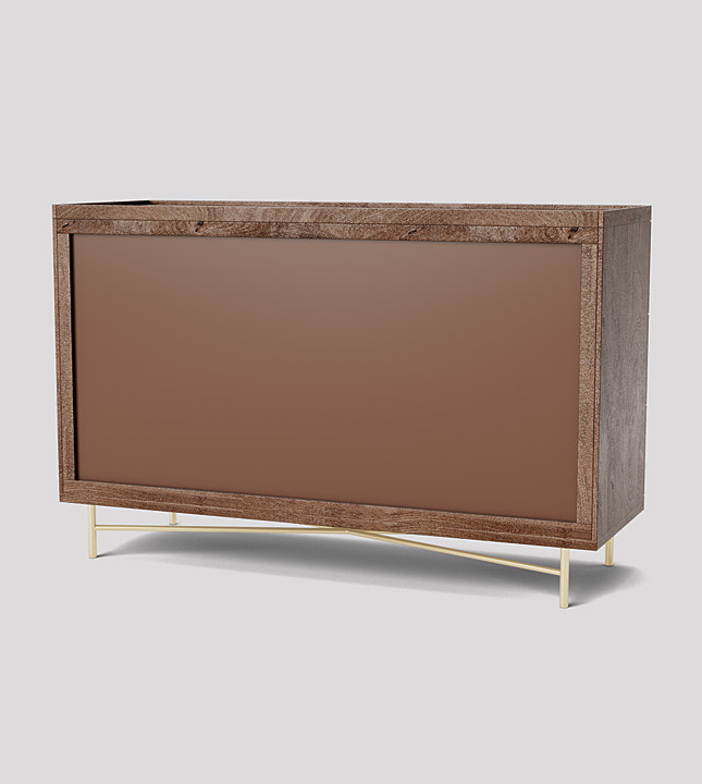 Halle Chest of Drawers in Light Brown Mango Wood & Brass | Swoon