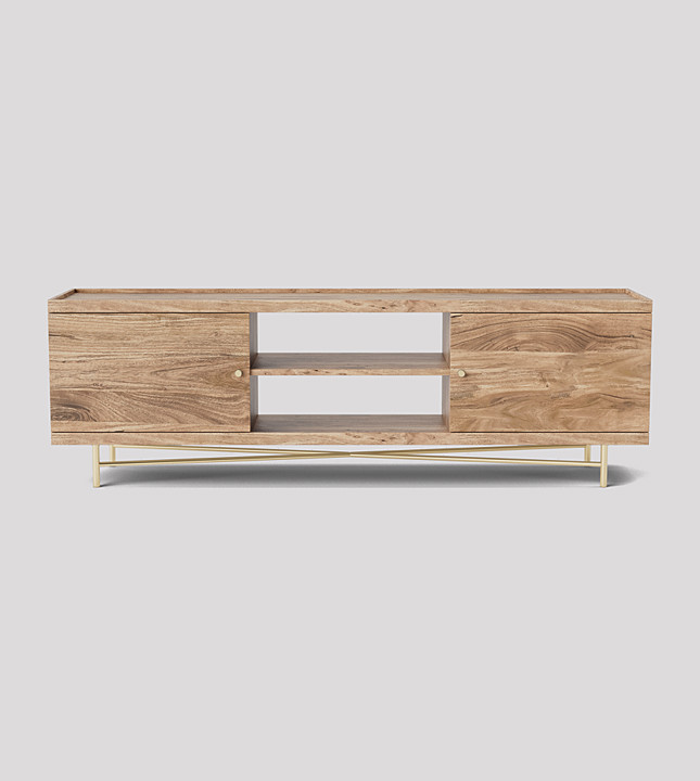 Halle Media Unit in Natural Mango | Swoon
