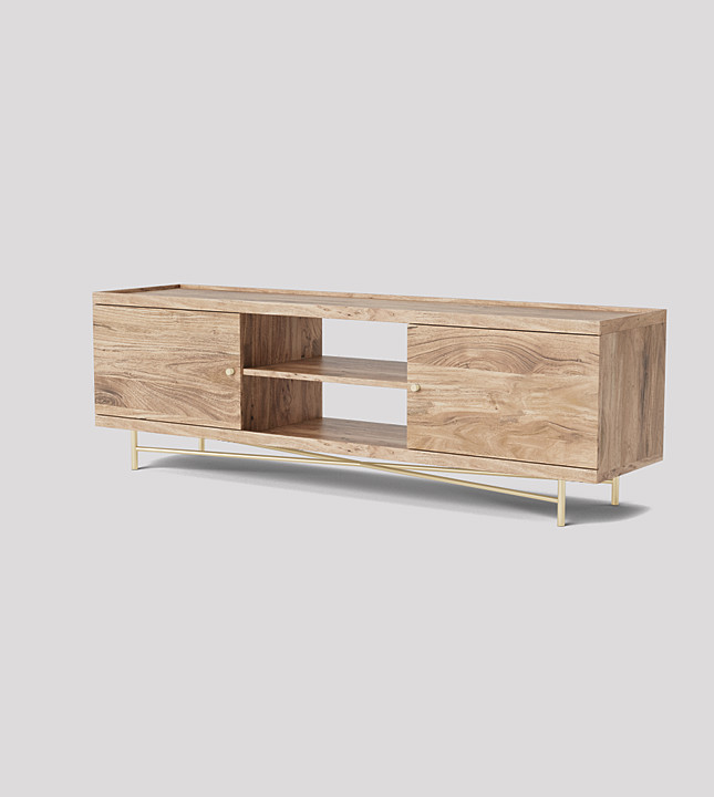 Halle Media Unit in Natural Mango | Swoon