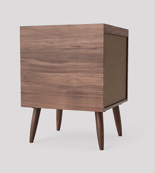 Southwark Scandi Style Bedside Table with Three Drawers in Dark Brown ...