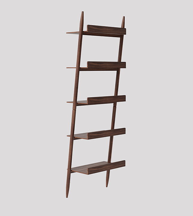 Southwark Contemporary Style Shelving Unit in Dark Brown Acacia | Swoon