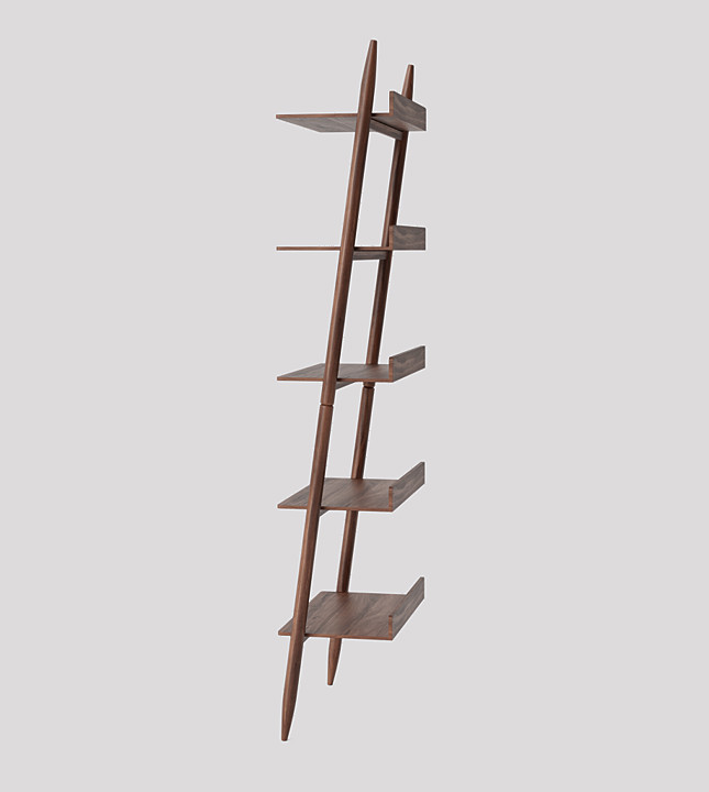 Southwark Contemporary Style Shelving Unit in Dark Brown Acacia | Swoon