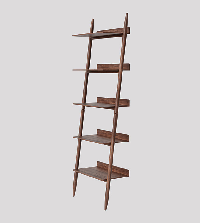 Southwark Contemporary Style Shelving Unit in Dark Brown Acacia | Swoon