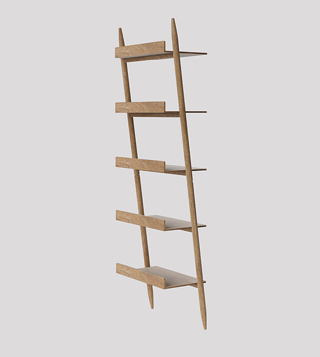 Southwark Contemporary Style Shelving Unit in Natural Oak-Stained Mango ...