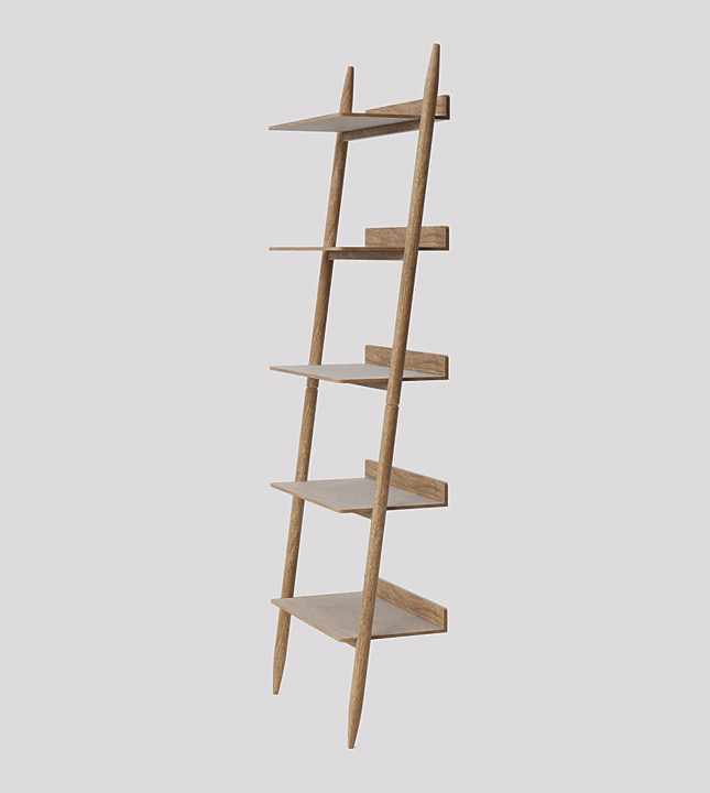 Southwark Contemporary Style Shelving Unit in Natural Oak-Stained Mango ...