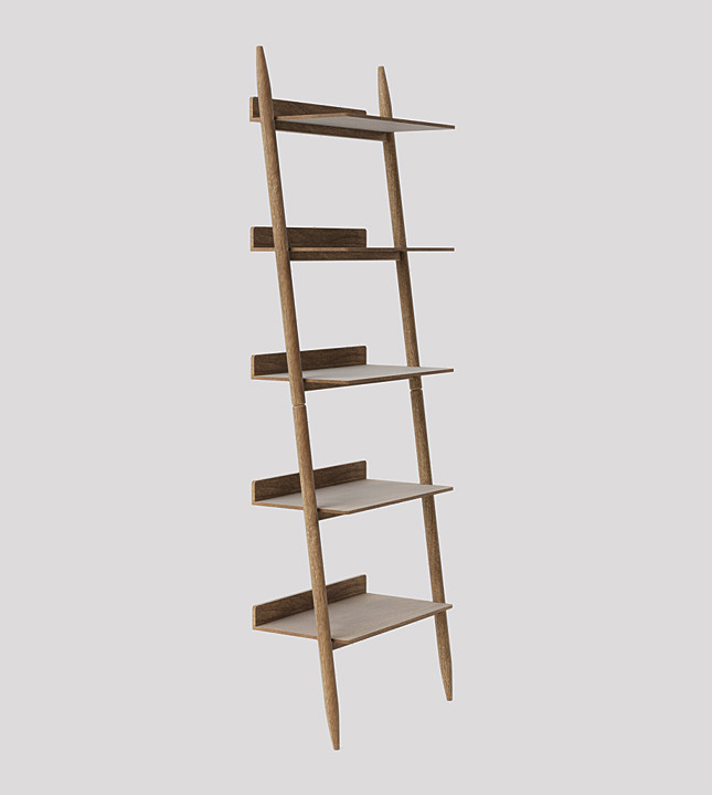 Southwark Contemporary Style Shelving Unit in Natural Oak-Stained Mango ...