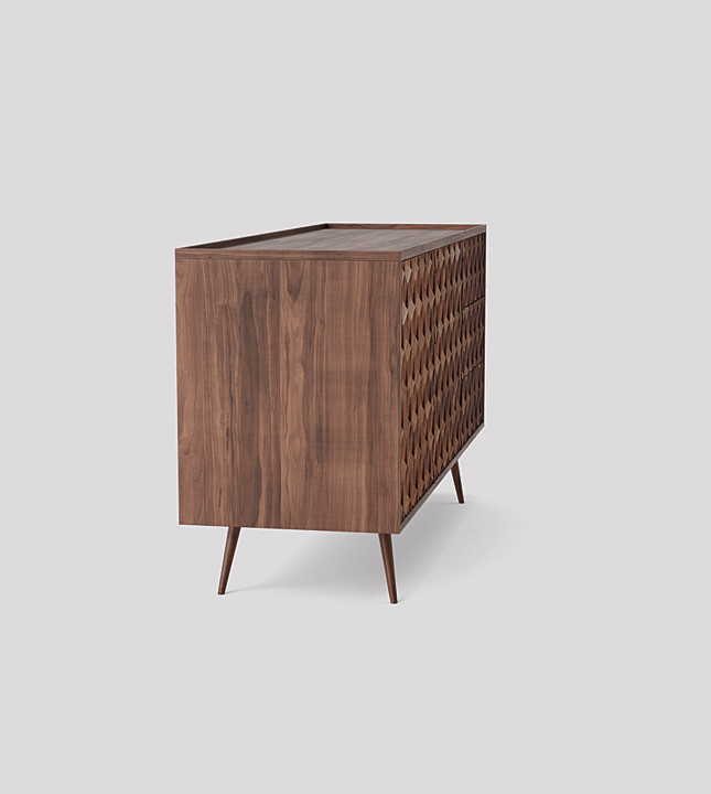 Terning Sideboard, Mid-Century Style in Acacia | Swoon