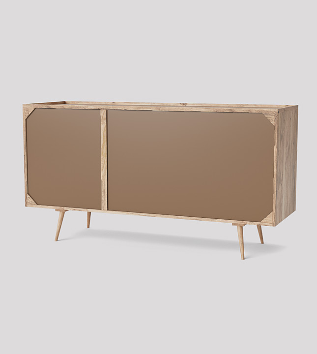 Terning Sideboard, Mid-Century Style in Natural Mango Wood | Swoon