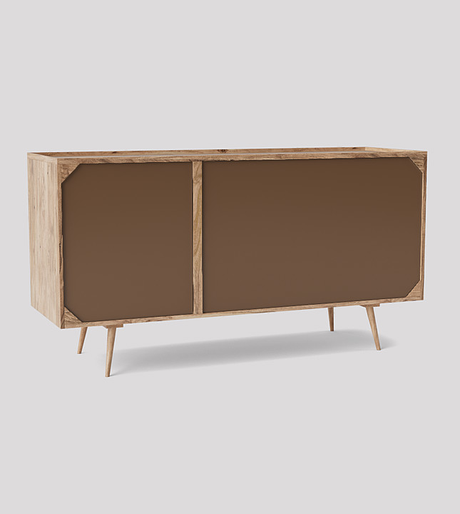 Terning Sideboard, Mid-Century Style in Natural Mango Wood | Swoon