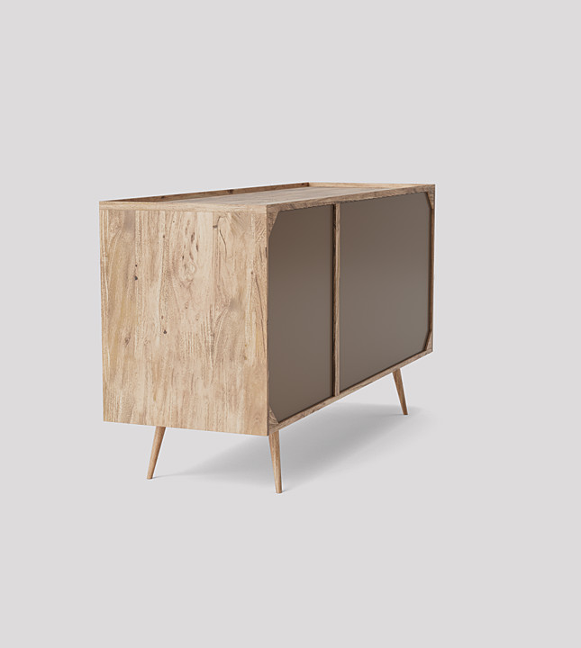 Terning Sideboard, Mid-Century Style in Natural Mango Wood | Swoon