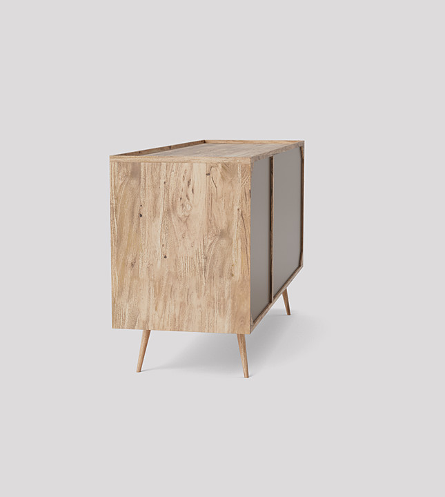Terning Sideboard, Mid-Century Style in Natural Mango Wood | Swoon