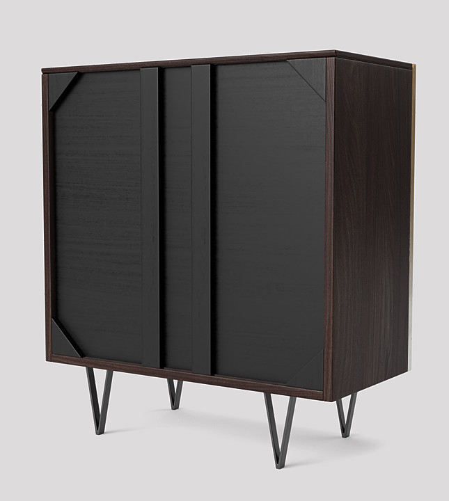 Ziggy Cabinet, Contemporary Style in Silver | Swoon