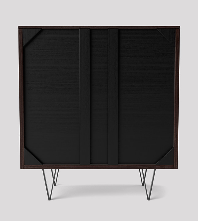 Ziggy Cabinet, Contemporary Style in Silver | Swoon