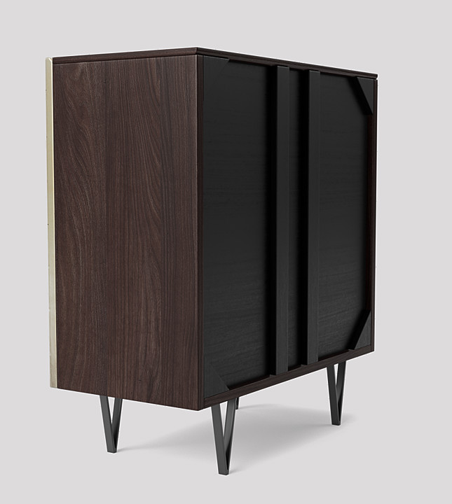 Ziggy Cabinet, Contemporary Style in Silver | Swoon