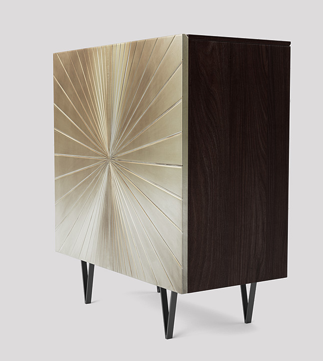 Ziggy Cabinet, Contemporary Style in Silver | Swoon