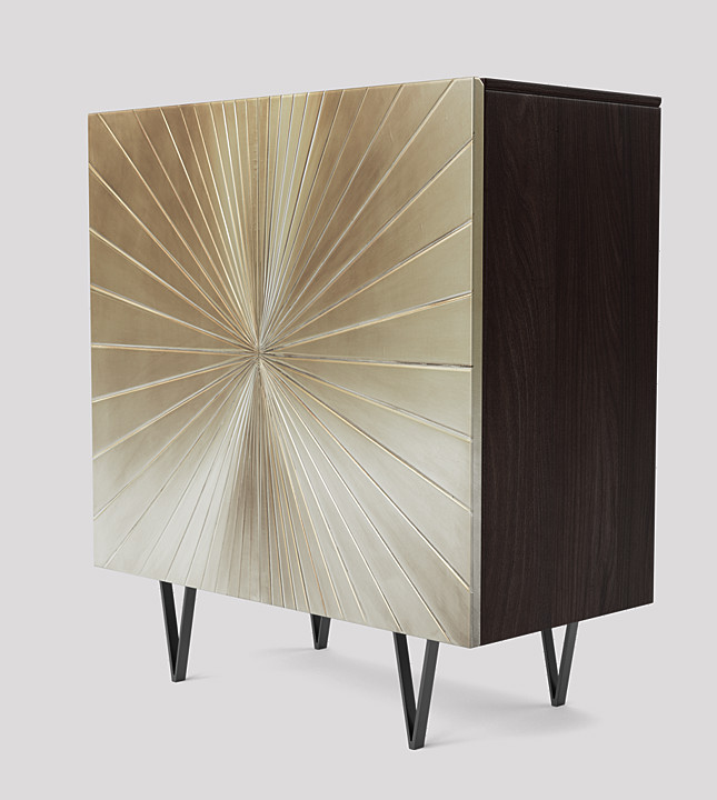 Ziggy Cabinet, Contemporary Style in Silver | Swoon