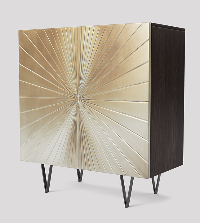 Ziggy Cabinet, Contemporary Style in Silver | Swoon