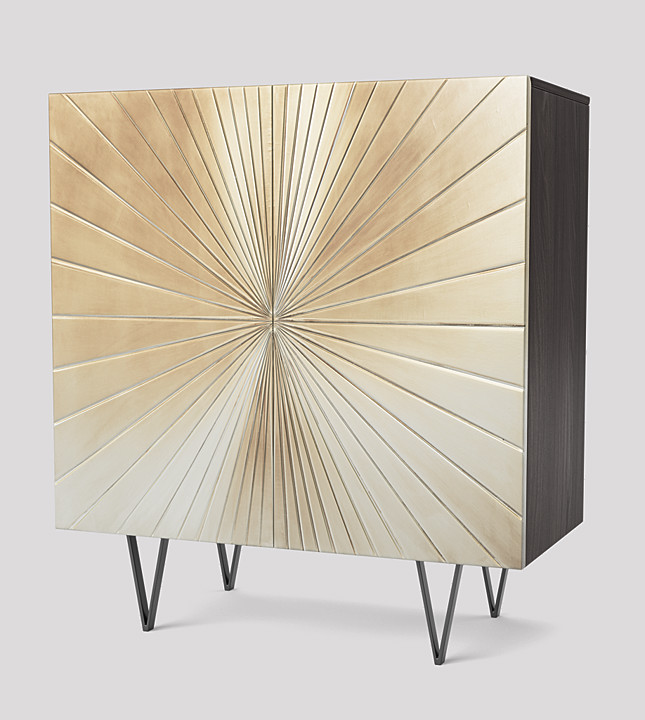Ziggy Cabinet, Contemporary Style in Silver | Swoon