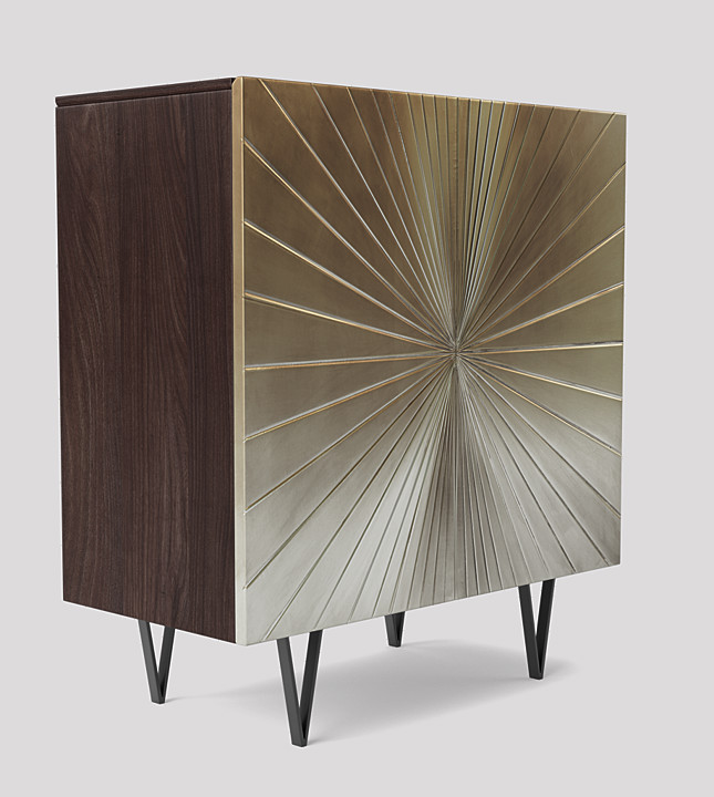 Ziggy Cabinet, Contemporary Style in Silver | Swoon