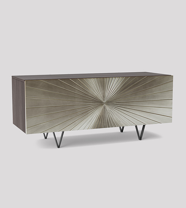Ziggy Media Unit, Contemporary Style in Silver | Swoon