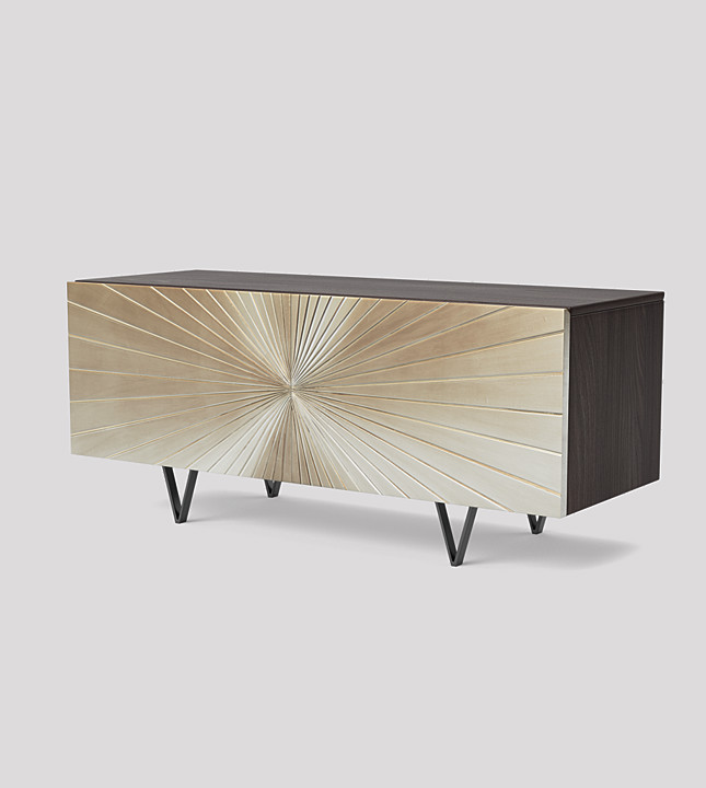 Ziggy Media Unit, Contemporary Style in Silver | Swoon